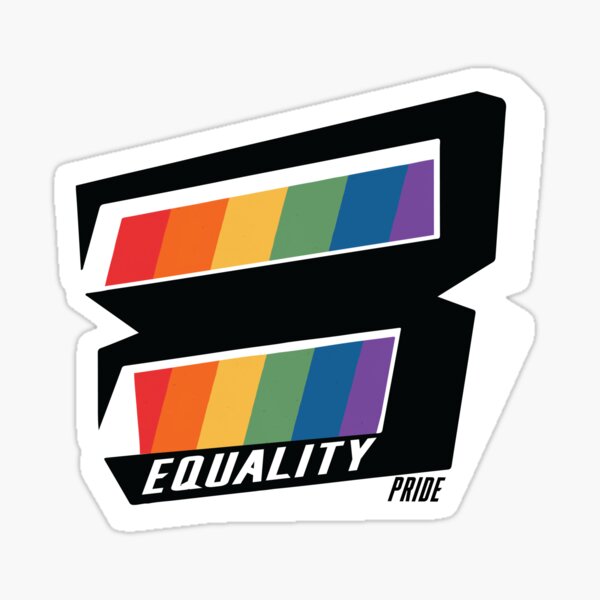 "Minimalist Equal sign style Gay Pride LGBTQ equality Rainbow Flag ...