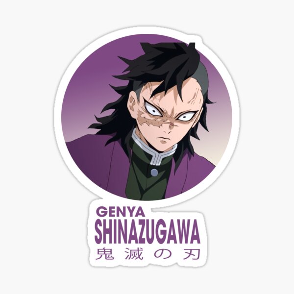 Pegatina «Kimetsu No Yaiba Anime Genya Shinazugawa Circle Design» de ...