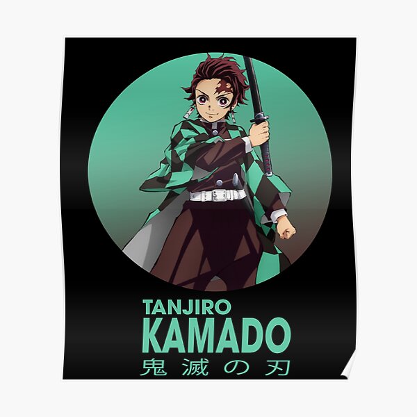 "Kimetsu No Yaiba Anime Tanjiro Kamado Circle Design" Poster by ...