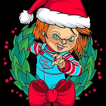 "Chucky Christmas" Sticker for Sale by OrnamentallyYou | Redbubble