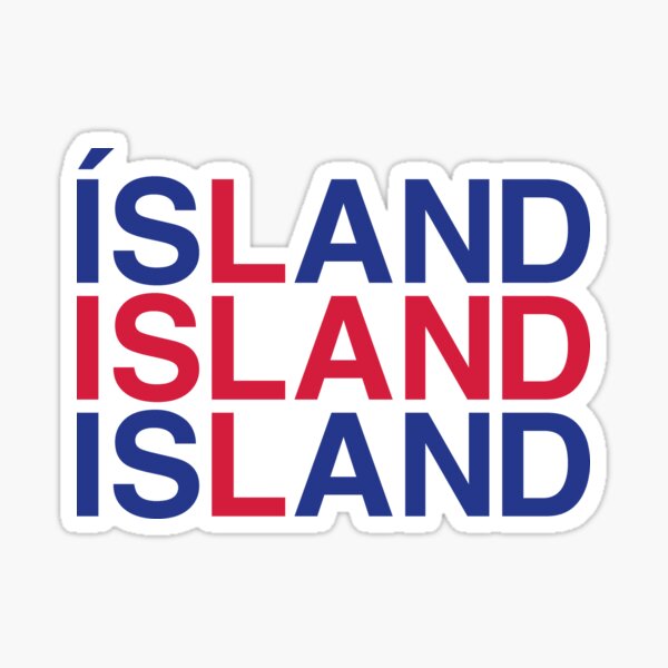 "ISLAND Icelandic Flag" Sticker for Sale by eyesblau | Redbubble