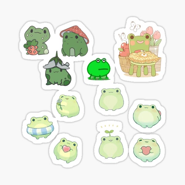 "Frog sticker pack" Sticker for Sale by Hayyleyy-666 | Redbubble
