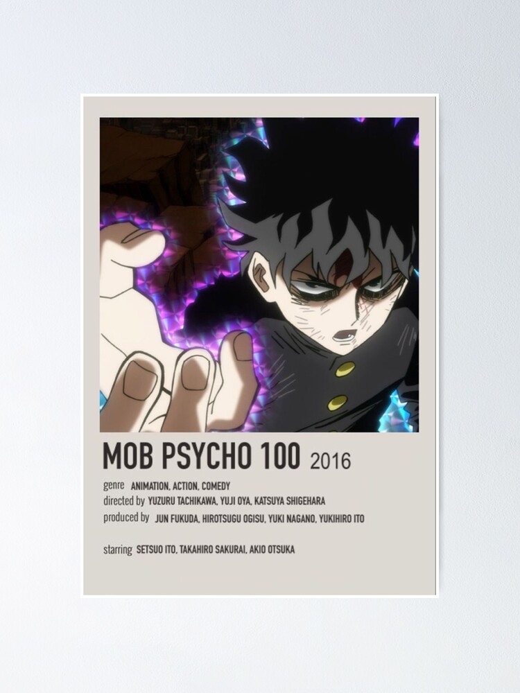 "Mob Psycho 100 minimalist poster" Poster for Sale by MiikxCry | Redbubble