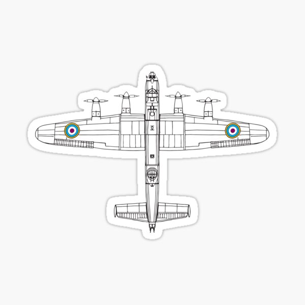 "APC: LANCASTER BOMBER - AEROPLANE " Sticker for Sale by FoleyPottery ...