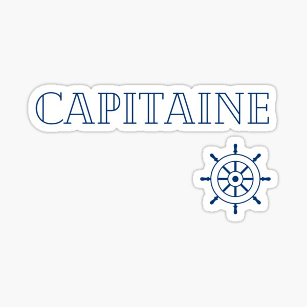 "Captain" Sticker by marketingmalin | Redbubble