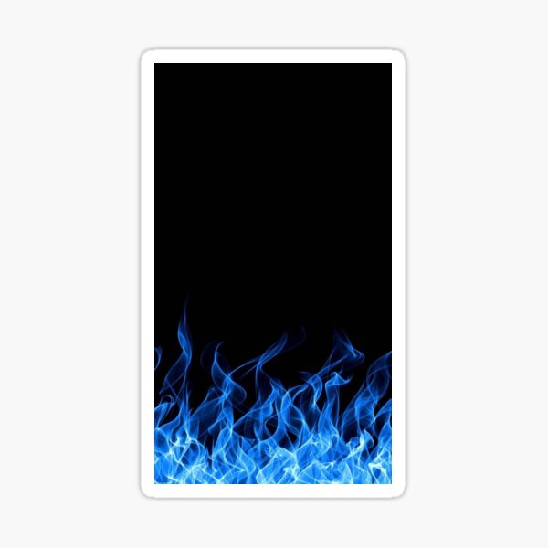 "blue fire " Sticker for Sale by Clairmerrick | Redbubble