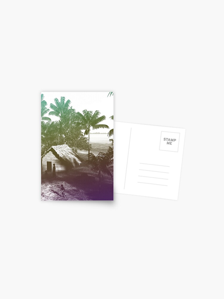 "Vintage Tropical Island" Postcard for Sale by DFMHart | Redbubble