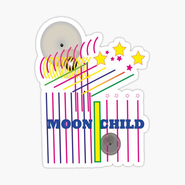 "Moon Child" Sticker by Sripramod | Redbubble