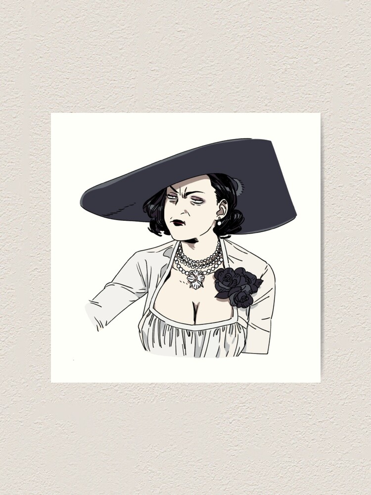 "Lady Dimitrescu Resident Evil Village RE8" Art Print by Mini-PuniArt ...