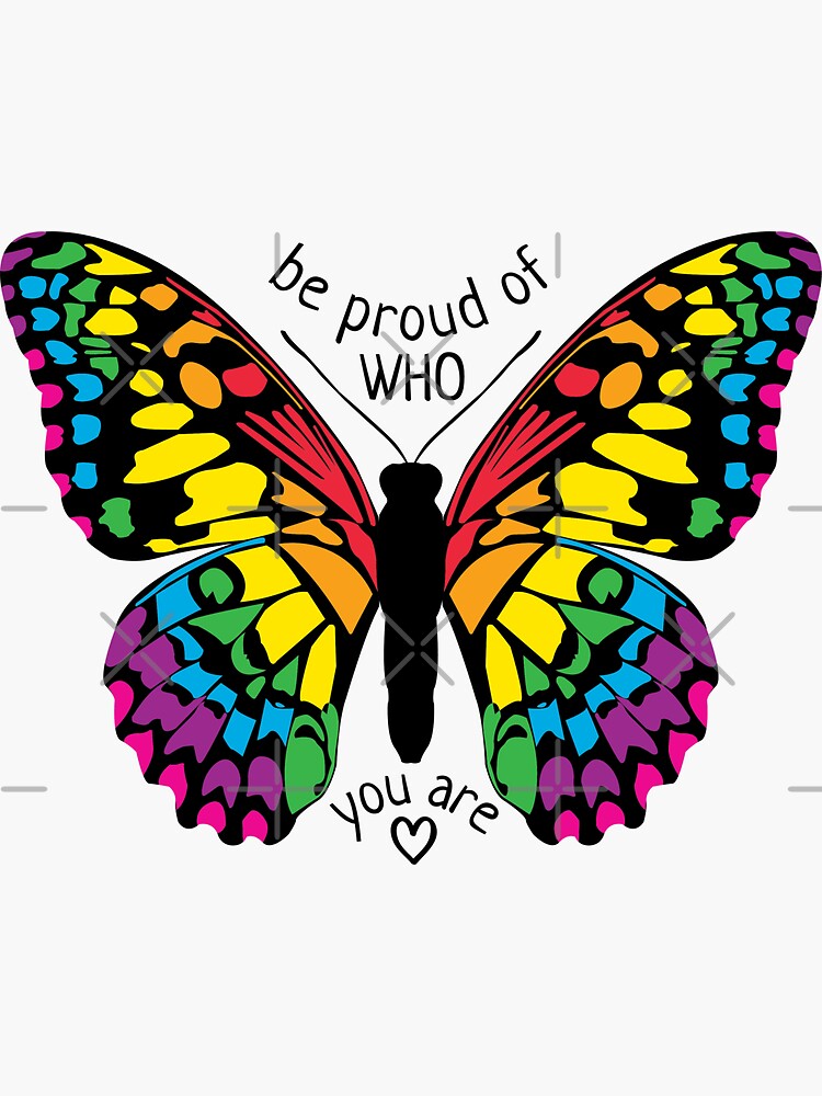 "Pride butterfly" Sticker for Sale by GretArt | Redbubble