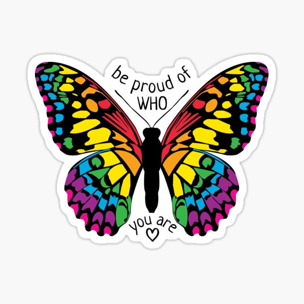 "Pride butterfly" Sticker for Sale by GretArt | Redbubble