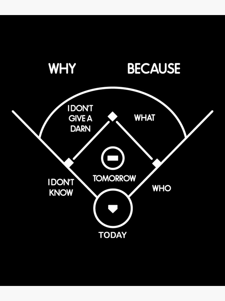 "abbott costello whos on first Whats on second I dont know is on third ...