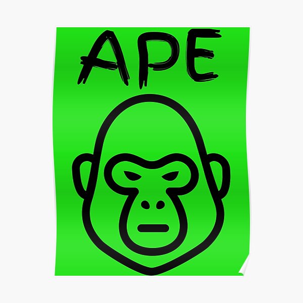 "AMC APE PRIDE - Black" Poster by BarthasBasement | Redbubble