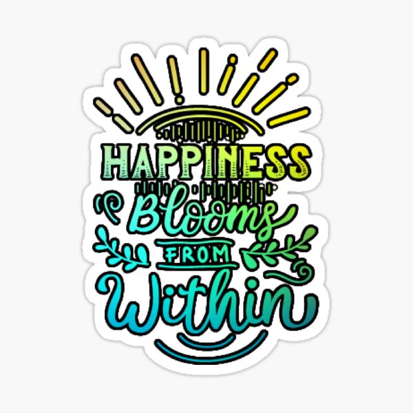 "Happiness slogan" Sticker by Singhinter123 | Redbubble