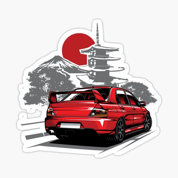 "Mitsubishi Lancer Evolution" Sticker by Aliaksandr | Redbubble