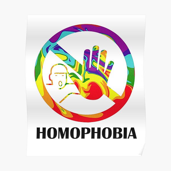 "STOP HOMOPHOBIA" Poster for Sale by Freewords | Redbubble
