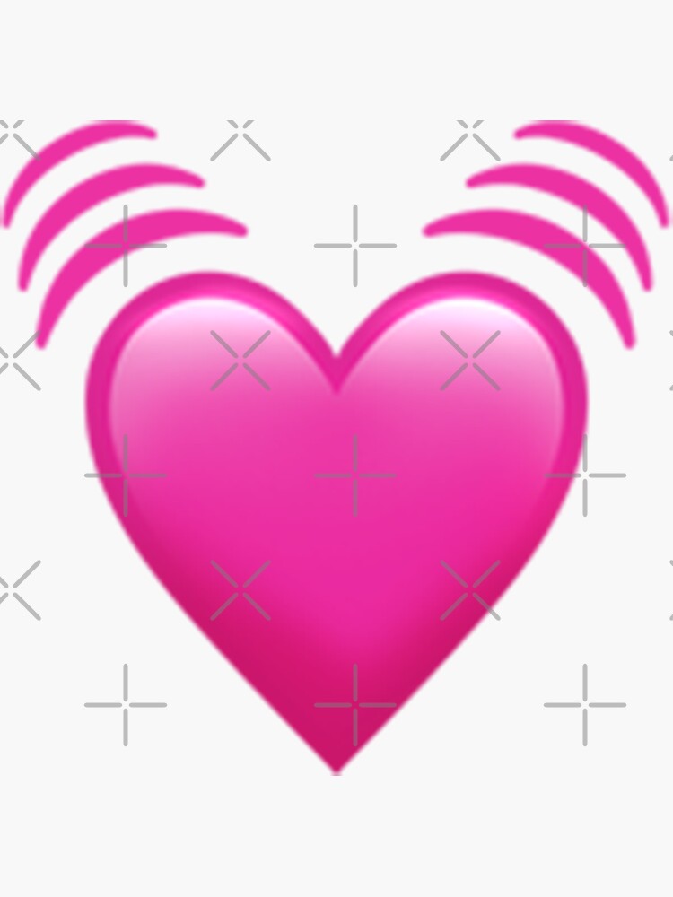 Pegatina «Corazón Latiendo Emoji» de aMemeStore | Redbubble