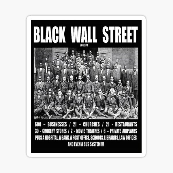 "Black Wall Street" Sticker for Sale by asbaksuryaz | Redbubble