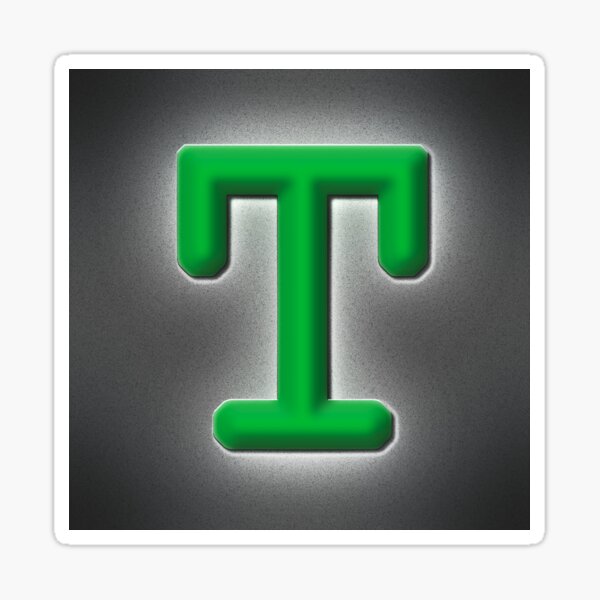 "Uppercase T typewriter" Sticker for Sale by leobrix | Redbubble