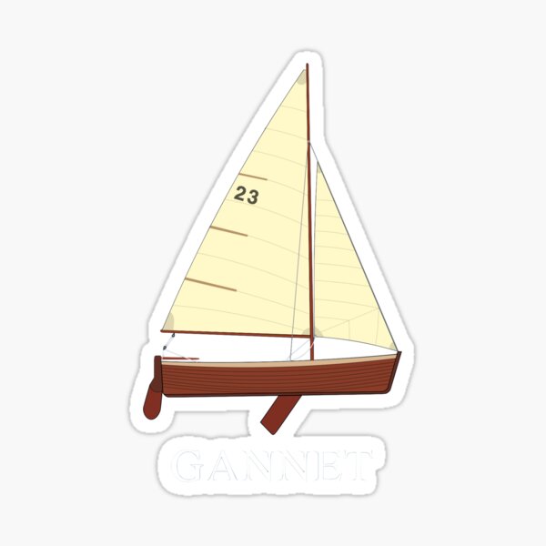 "Axe One Design Dinghy 'Gannet'" Sticker for Sale by RedBubbleBath ...