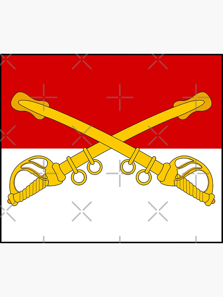 "Cavalry Scout - Red and White Background " Sticker for Sale by ...