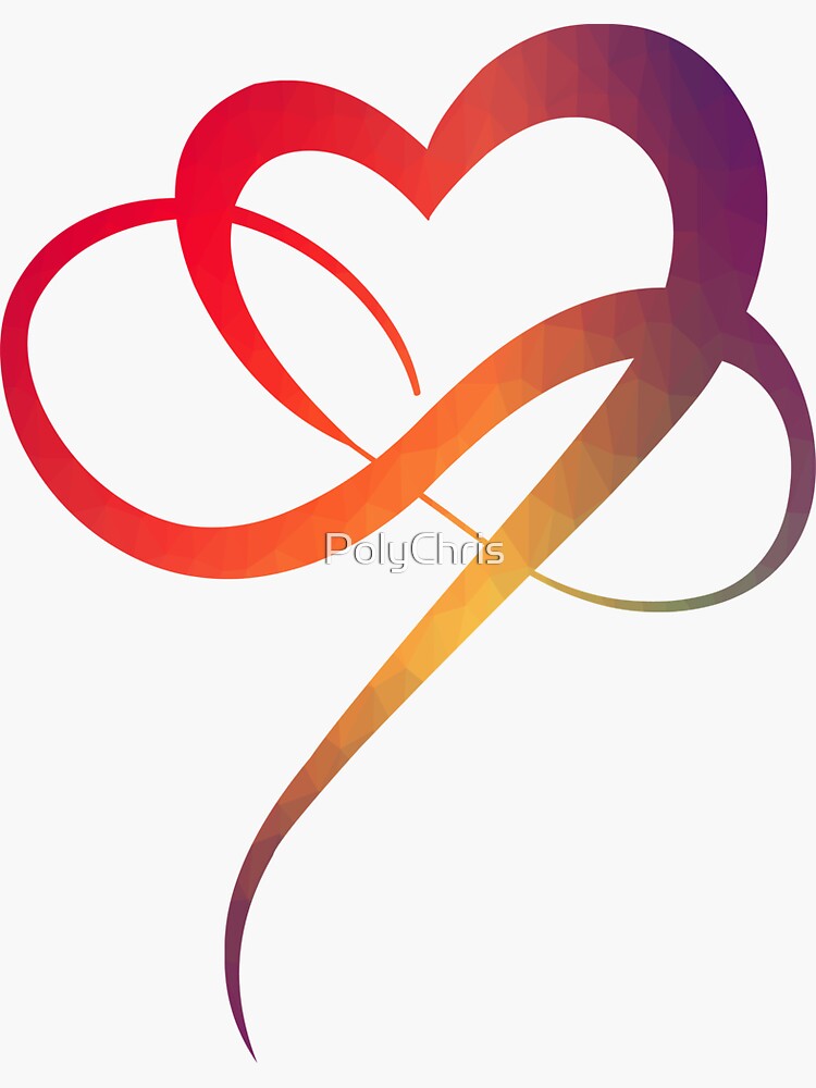 "INFINITY HEART" Sticker for Sale by PolyChris | Redbubble