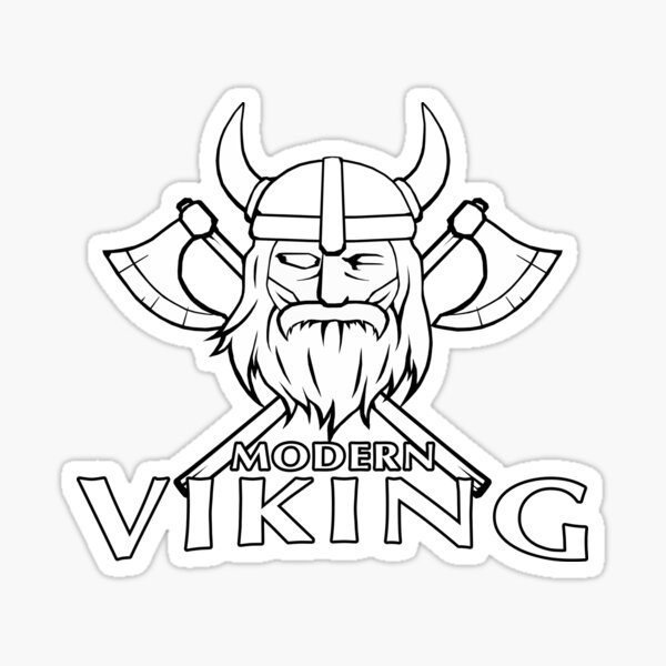 "Modern Viking Logo" Sticker by Nicklas81 | Redbubble