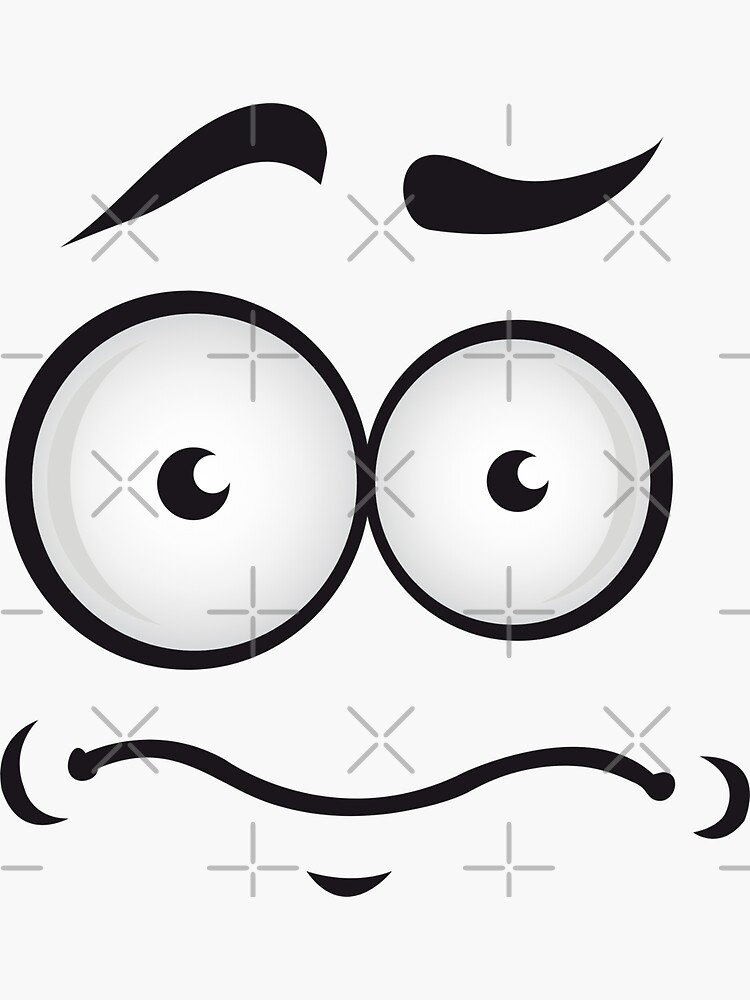 "Confused Face Doodle Art" Sticker for Sale by Awx8 | Redbubble