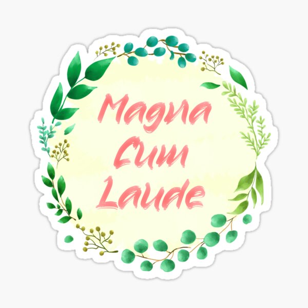 "magna cum laude red" Sticker by ae0829 | Redbubble