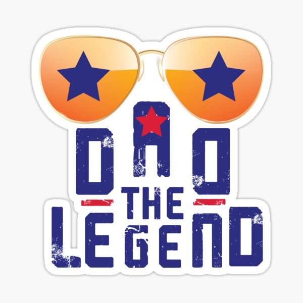 "Dad the Legend" Sticker for Sale by PrasartShop | Redbubble