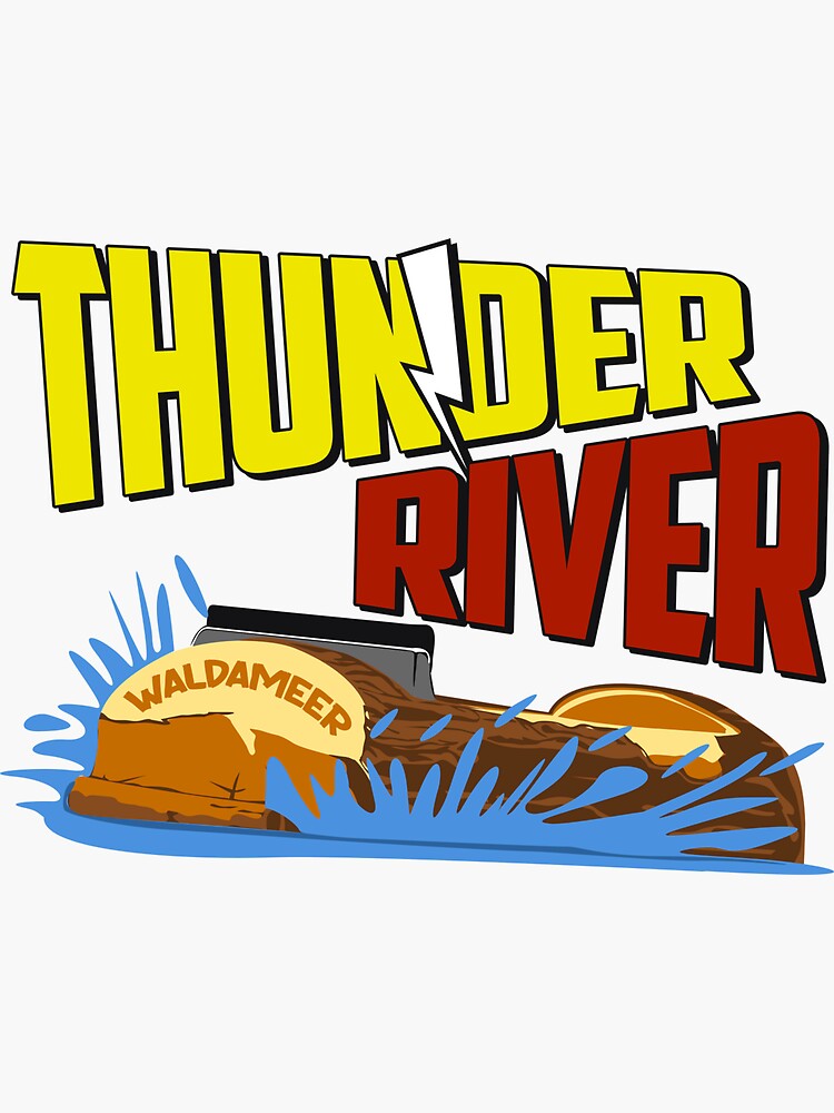 "Thunder River at Waldameer" Sticker for Sale by mbcreativellc | Redbubble
