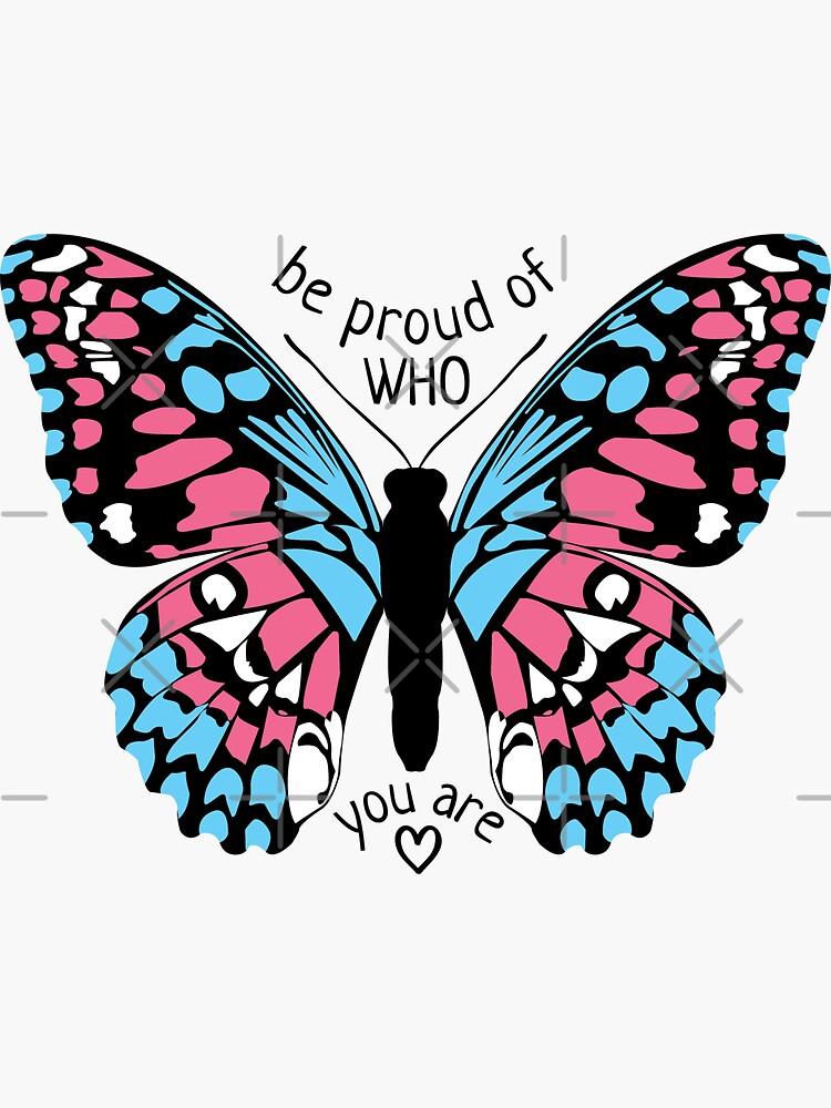 "Trans Butterfly" Sticker by GretArt | Redbubble