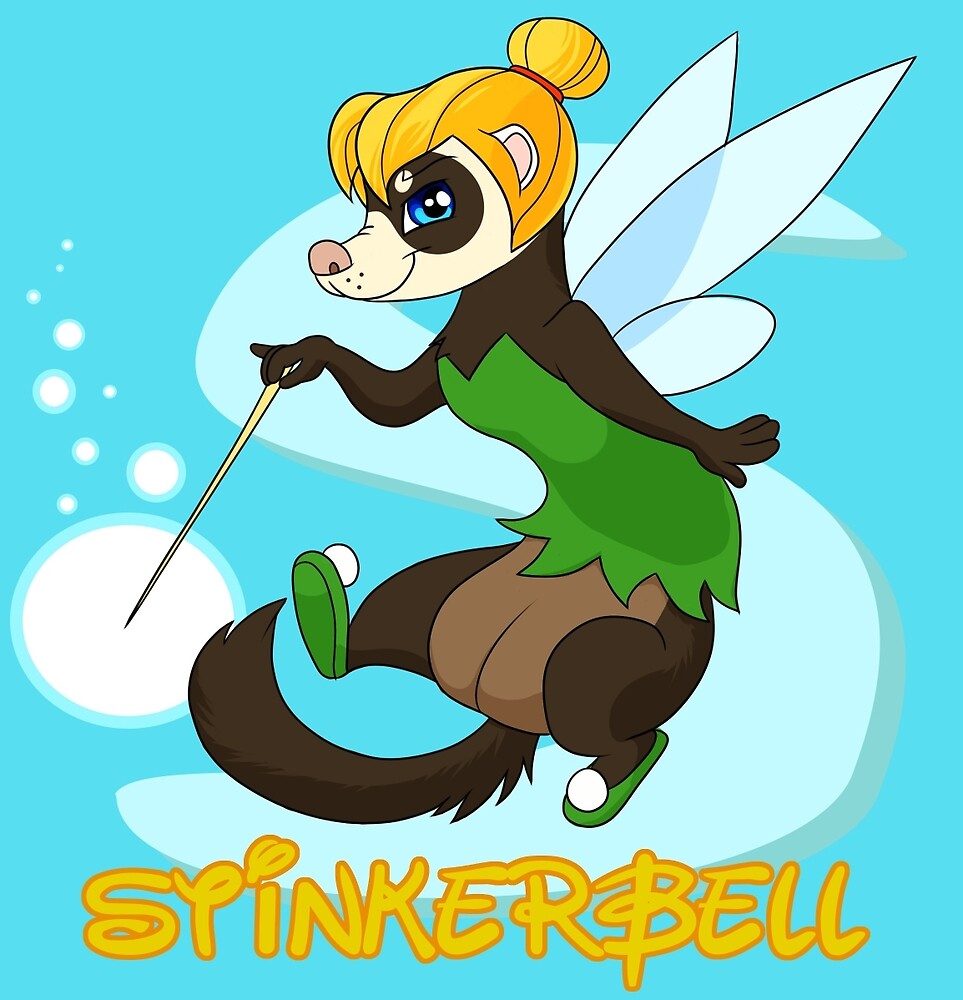 "StinkerBell the Ferret" by GrandTickler | Redbubble