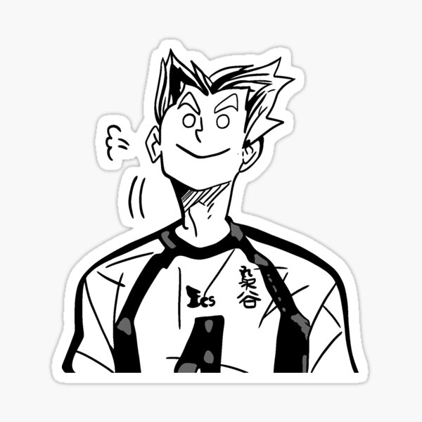 "Bokuto Smiling" Sticker for Sale by Ellie F | Redbubble