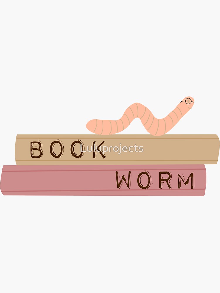 "Cute Book worm" Sticker for Sale by Luluprojects | Redbubble