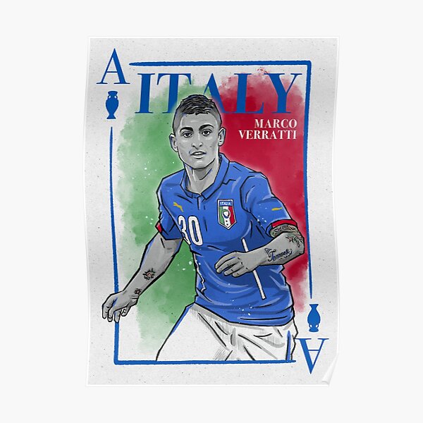 "Marco Verratti for Euro 2020 Italy" Poster by IcalsaidArt | Redbubble
