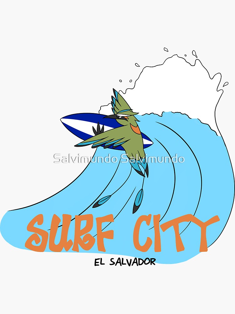 "Surfing Torogoz" Sticker for Sale by Delmyj | Redbubble