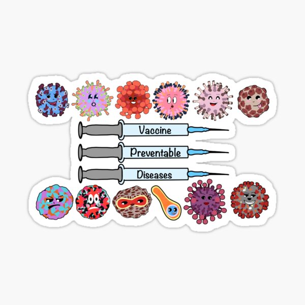 "Vaccine Preventable Diseases" Sticker for Sale by twinklepatel25 ...