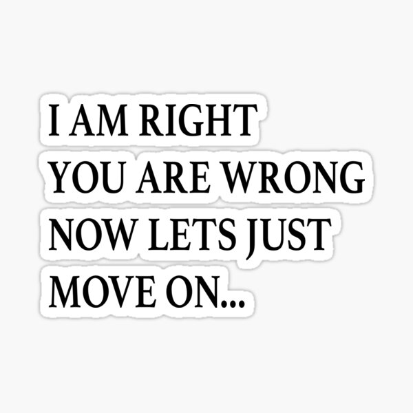 "Right vs Wrong" Sticker for Sale by BuyTattooArt | Redbubble