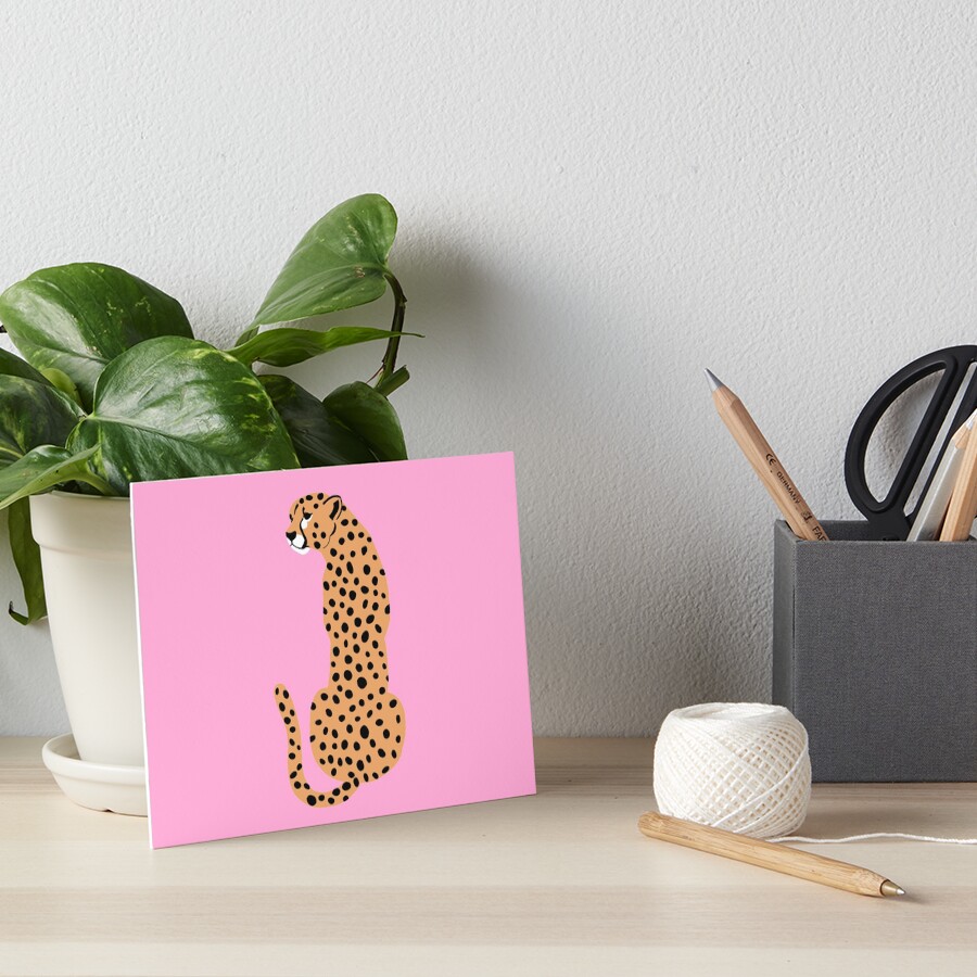 "cheetah" Art Board Print for Sale by lizziesumner | Redbubble