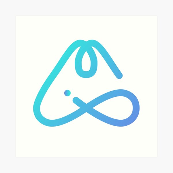 "A alphabet tech logo" Art Print by MUF--Artist | Redbubble