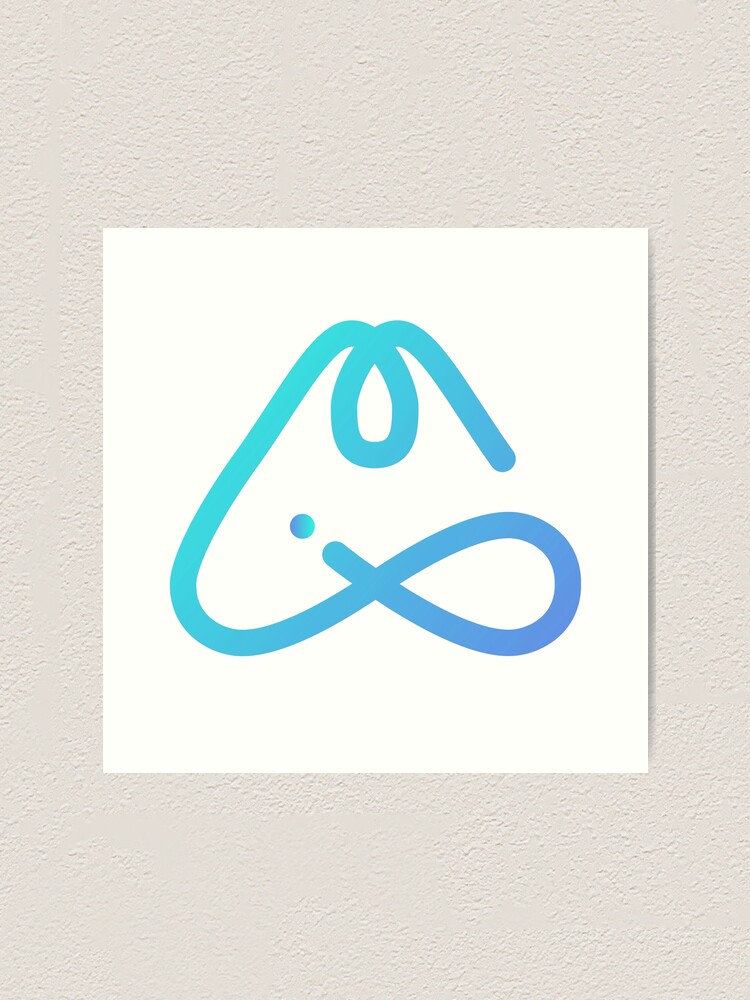 "A alphabet tech logo" Art Print by MUF--Artist | Redbubble