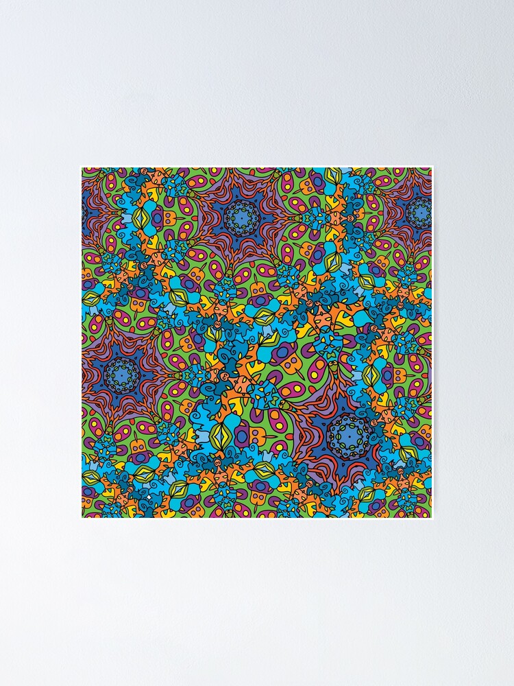 "Psychedelic LSD Trip Ornament 0005" Poster for Sale by grebenru ...