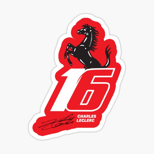 "F1 Charles Leclerc 16 " Sticker for Sale by classicdshop | Redbubble
