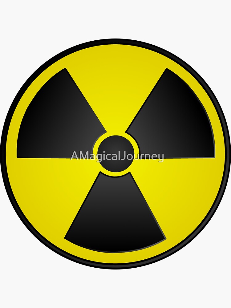 "Radioactive Fallout Symbol Nerd" Sticker by AMagicalJourney | Redbubble
