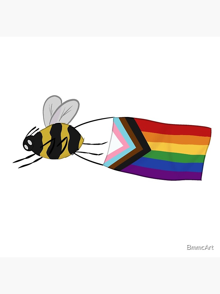 "Inclusive Pride Bee" Coasters (Set of 4) by BmmcArt | Redbubble