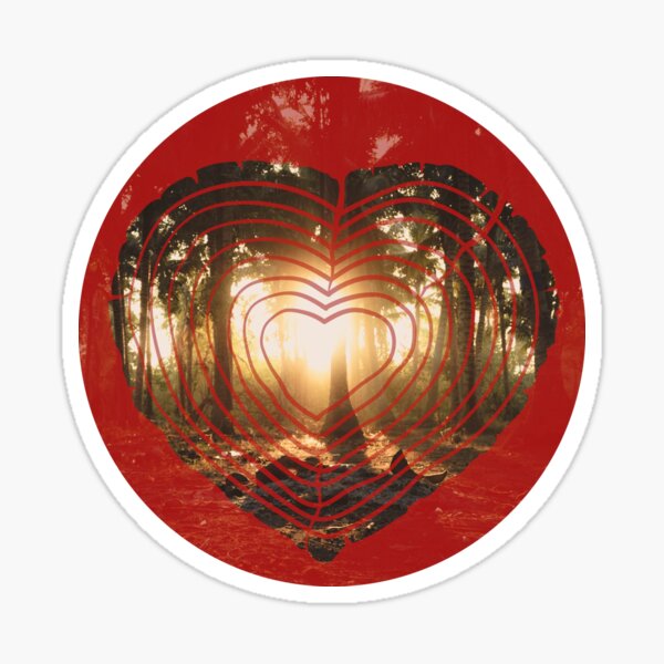"Forest Under Tree Shaped Heart" Sticker for Sale by jtechlimitless ...