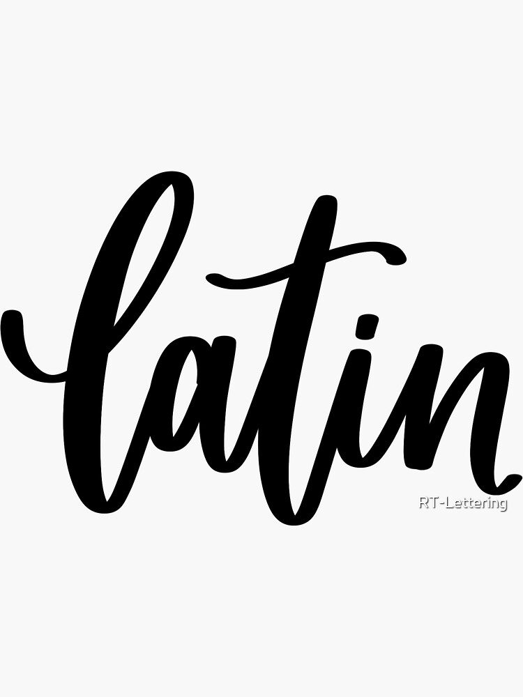 "Latin - Folder/Binder Sticker " Sticker for Sale by RT-Lettering ...