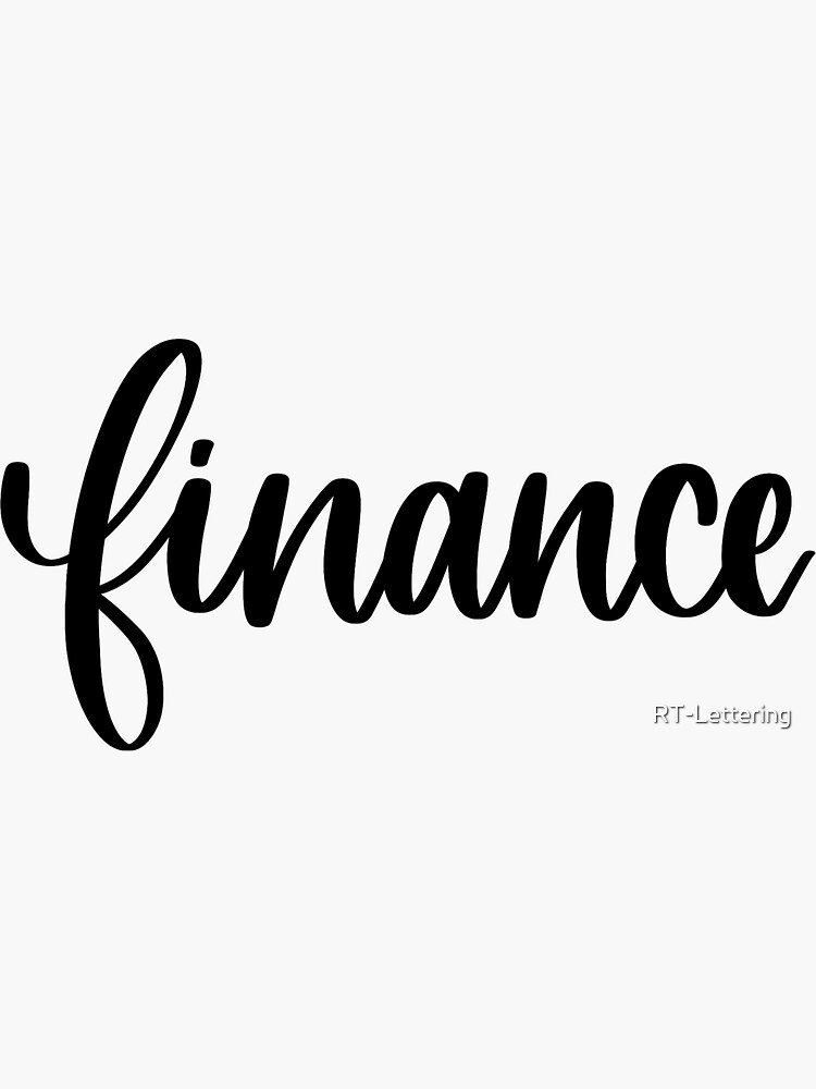 "Finance - Folder/Binder " Sticker by RT-Lettering | Redbubble
