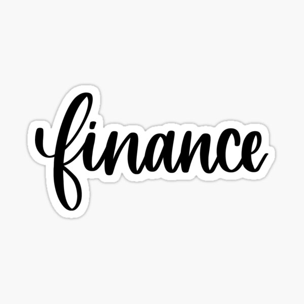 "Finance - Folder/Binder " Sticker by RT-Lettering | Redbubble